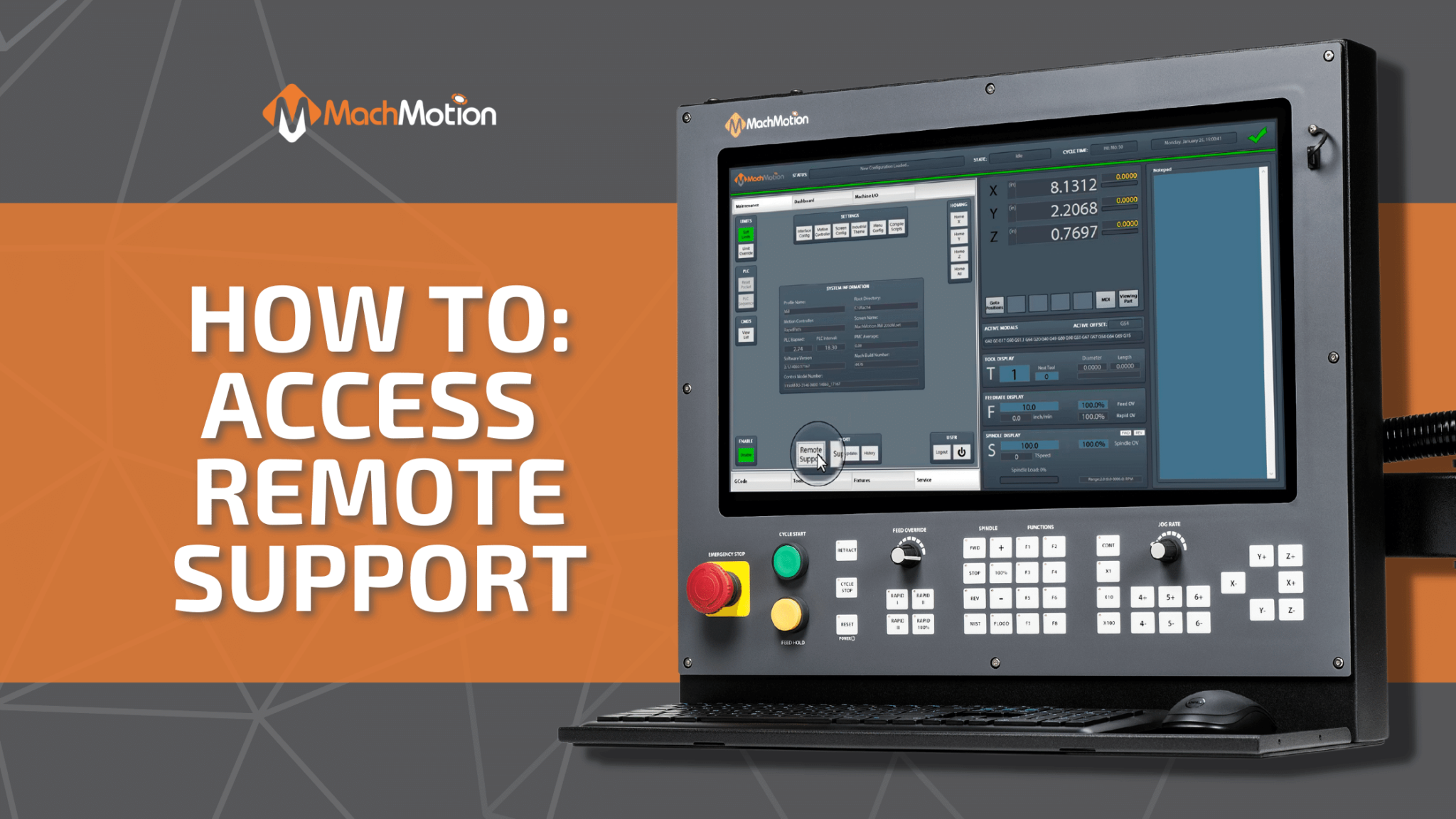 How To Access Remote CNC Control Support - MachMotion