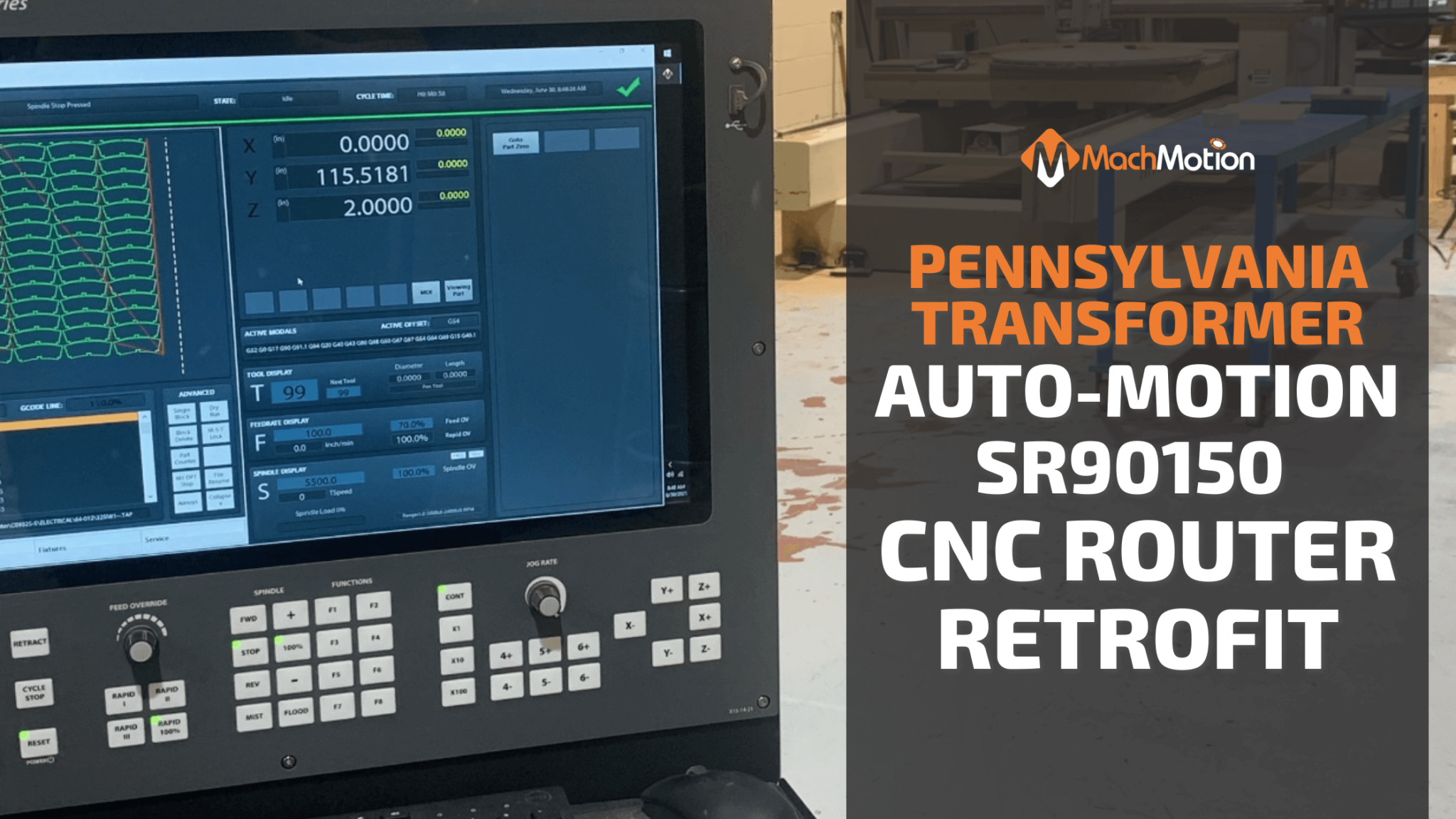 CNC Auto-Motion SR90150 Router Retrofit - MachMotion